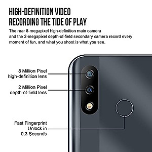 KXD D68S Smartphone Unlocked | 4000mAh Battery | 6.088” Full-Screen Display | 32GB (128GB Extended) | 8MP Dual Camera | Dual SIM Card Cell Phone | Black