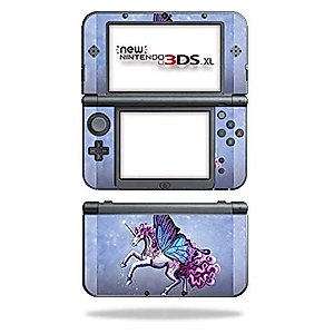 MightySkins Skin Compatible with Nintendo New 3DS XL (2015) - Lilac Unicorn | Protective, Durable, and Unique Vinyl Decal wrap Cover | Easy to Apply, Remove, and Change Styles | Made in The USA