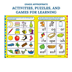 Carson Dellosa First Grade Skills Workbook―Grade 1 Reading, Addition, Subtraction, Graphing, Measuring, Phonics, Writing Skills Practice With Stickers (64 pgs) (Home Workbooks)
