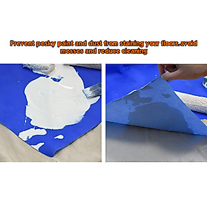 ROLLINGDOG Paint Drop Cloth - Heavy Duty and Reusable Paint Drop Cloth for Painting,Furniture & Floor Protection(Size 9 x 12 Ft - Pack of 2)