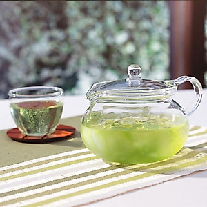 Hario 'ChaCha Kyusu Maru' Teapot Heatproof Glass Teapot 700 mL, Glass