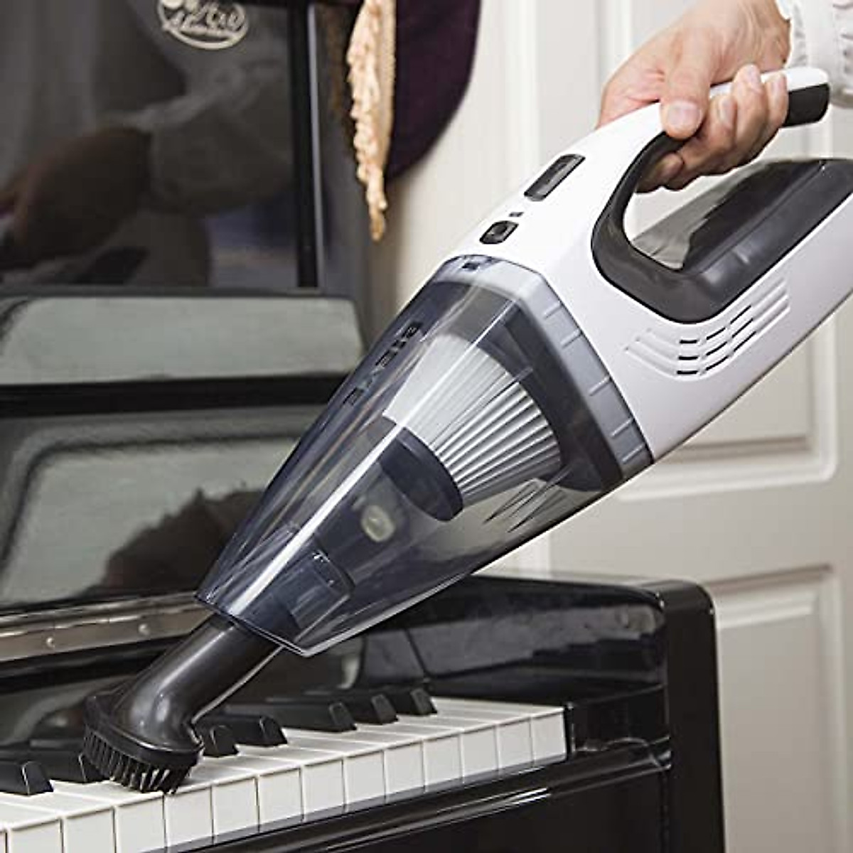 Bieye Cordless Stick Vacuum Cleaner Lightweight Handheld Vacuum with Floor Brush for Household Car Cleaning, 5x2200mah Batteries 1A Fast Charger 100W Motor HV01