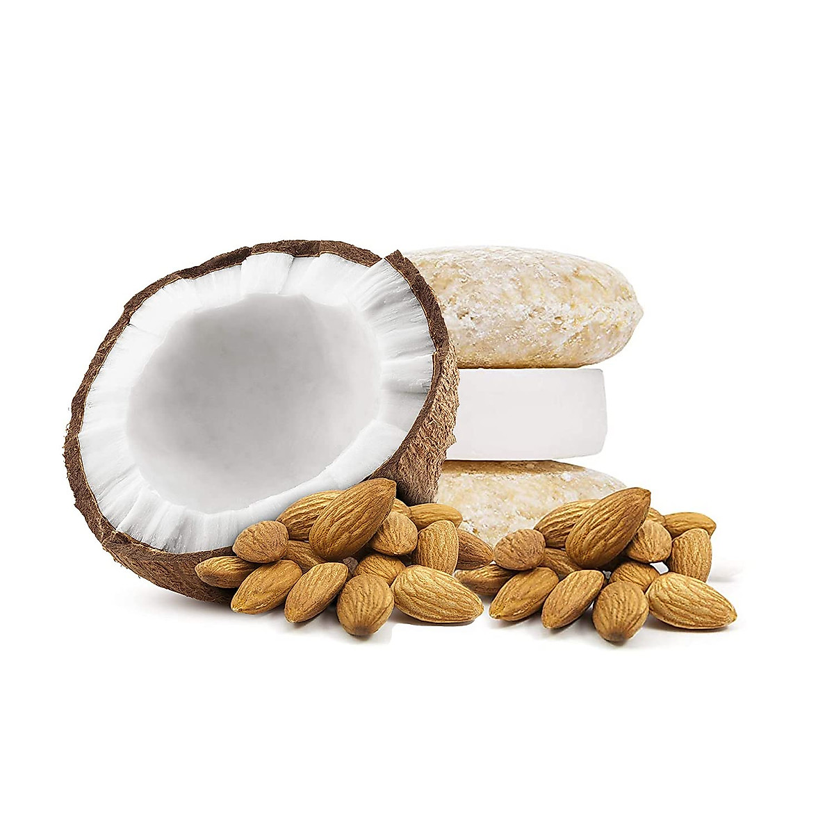 Shampoo & Condition Bars: Includes 1 Shampoo Bar + 1 Conditioner Bar. All Natural, Safe for Color Treated Hair, SLS Free, Shampoo Bars (Coconut Almond)