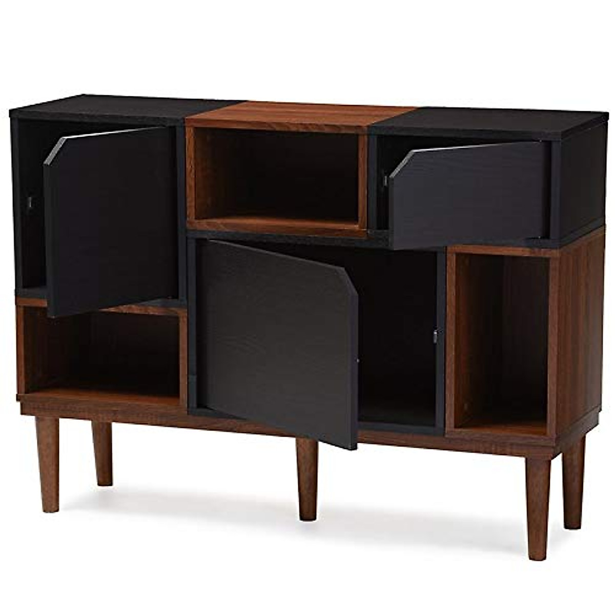 Baxton Studio FP-6794-Oak/Espresso Cabinet, One Size, Espresso