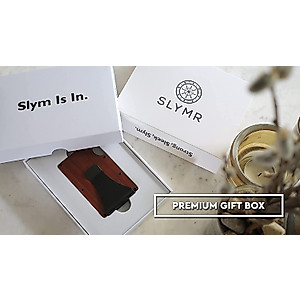 Slymr – Sloan - Minimalist Slim Wallet for Men – RFID Blocking – Metal Wallet With Money Clip – Carbon Fiber Front Pocket Wallet