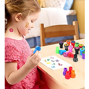 94Pcs Cartoon Party Supplies Birthday Party Favors, Include 10 Silicone Wristband,10 Button Pins,10 Key Chains,14 Stamps, 50 Stickers for Kids, Best for Goodie Bags