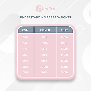 Hamilco White Cardstock Thick Paper – 8 1/2 x 11" Blank Heavy Weight 80 lb Cover Card Stock - for Brochure Award and Stationery Printing - 50 Pack