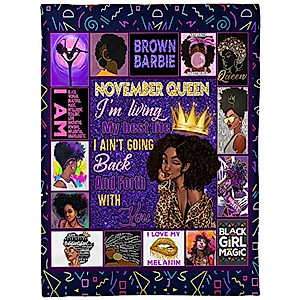 Cholyme LLC Best Friend Blanket, Sofa Blanket, November Queen Blanket Gifts for Friends Female, Sisters Gifts from Sister, Throw Blanket, Baby, Mom, Son (30" X 40")