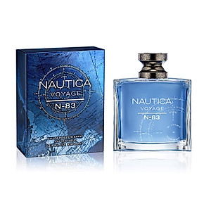 Nautica Voyage N-83 Eau de Toilette 3.4 fl oz (Pack of 1), Notes of Spicy Mint, Cardamom, and Musk, Men's Fragrance, Long Lasting, Everyday Fragrance, Travel Size