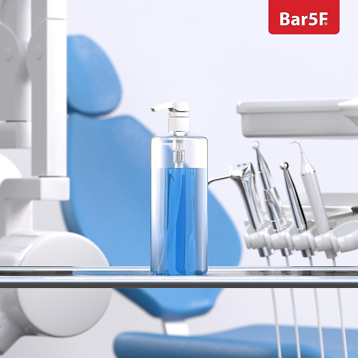 Bar5F Pump Bottle 32-Ounce 1-Liter Empty for Shampoo Conditioner Body Wash Lotion BPA-Free Crystal-Clear