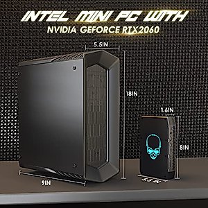 Intel Gaming Pc, 32GB DDR4 Ram & 1TB SSD Intel NUC 11 Enthusiast Mini PC, Intel 11th Gen Core i7, GeForce RTX 2060 6GB, Intel Iris Xe Graphics, Support 8K/WiFi6/BT5.0/Thunderbolt4/HDMI/DP, Win 11 Pro