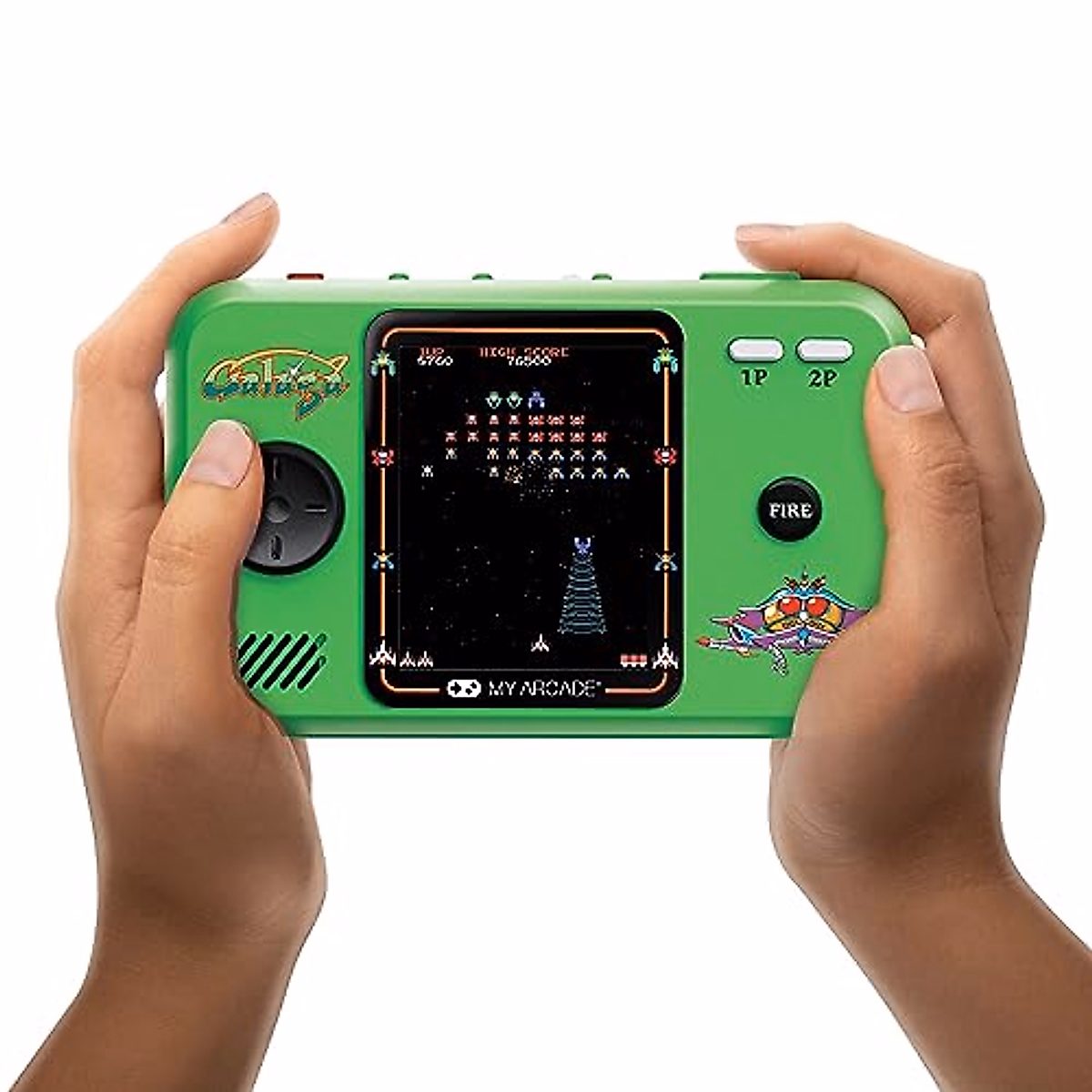 My Arcade Galaga/Galaxian Pocket Player Pro: Portable Video Game Console with 2 Games, Gifts, 2.75" Color Display, Ergonomic Design