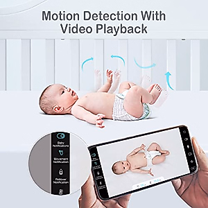 Sense-U HD Video Baby Monitor with 1080P HD, FSA & HSA Eligible, WiFi Camera and Background Audio, Night Vision, 2-Way Talk, Person/Baby Crying/Motion Detection & No Monthly Fee