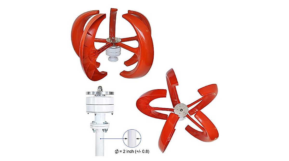Pikasola 200W Vertical Wind Turbine for Hybrid Systems