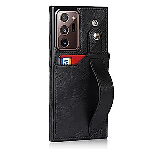 Phone Case Cover Compatible with Samsung Galaxy Note20 Ultra Leather Wallet Phone Case Stand Wrist Strap Phone Case Adjustable Wrist Strap Phone Case Compatible with Samsung Galaxy Note20 Ultra Bags S