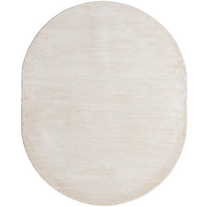 Rugs.com Finsbury Collection Rug – 7' 10 x 10' Oval Ivory Medium Rug Perfect for Living Rooms, Large Dining Rooms, Open Floorplans