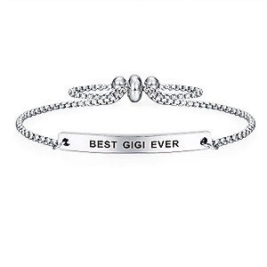 SOUSYOKYO Best Gigi Ever Gifts - Personalized Gifts for Gigi Grandma, Birthday Present for Gigi Unique from Grandson Granddaughter