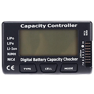 HiLetgo LiPo Life Li-Ion NiMH Nicd Cell Meter Digital Battery Capacity Meter Power Test CellMeter-7 Digital Battery Capacity Checker LiPo Life Li-ion NiMH Nicd