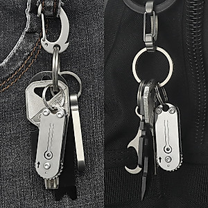 PJYTAC Mini Pocket Knife, Portable Small Stainless Steel EDC Tool Box Opener Knife for Daily Use and Outdoors(2 Packs)