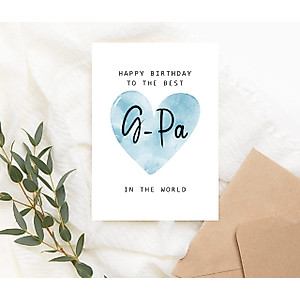 MoltDesigns Happy Birthday To The Best G-Pa In The World Card - G-Pa Birthday Card - G-Pa Card - Father's Day Gift - Happy Birthday Card