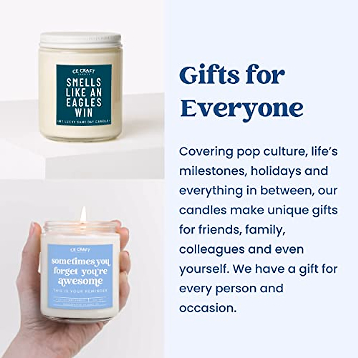 CE Craft Smells Like Travis Kelce Candle - Football Themed Candle, Gift for Kelce Fan, Gift for Her, Celebrity Prayer Candle, Gift for Him, Her (Vanilla + Oak)