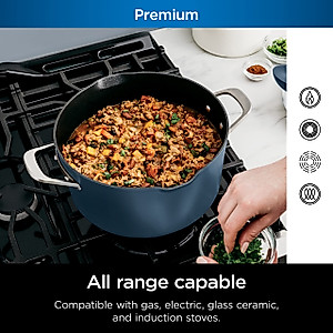 Ninja CW102BL Foodi NeverStick PossiblePan, Macaron Blue & CW202BL Foodi NeverStick PossiblePot, Premium Set with 7-Quart Capacity Pot, Macaron Blue