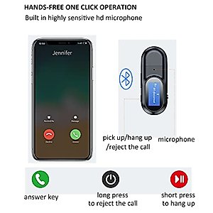 Bluetooth 5.0 Transmitter Receiver,Bluetooth Transmitter for TV,TWIEVO Bluetooth Adapter LCD Display 3-in-1 3.5MM AUX Jack Stereo USB Adapter Wireless Dongle for PC TV Car，Bluetooth tv Transmitter