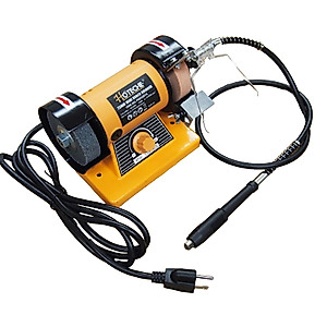 Hoteche Bench Top Grinder 3"" Variable Speed Rotary Flex Shaft P805301A, Orange