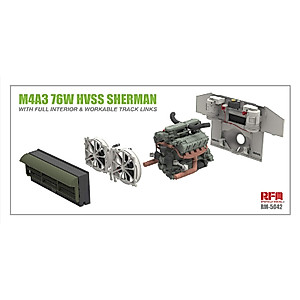 Rye Field Model 1/35 M4A3 76W HVSS Sherman with Full Interior and workable Track Links RM-5042