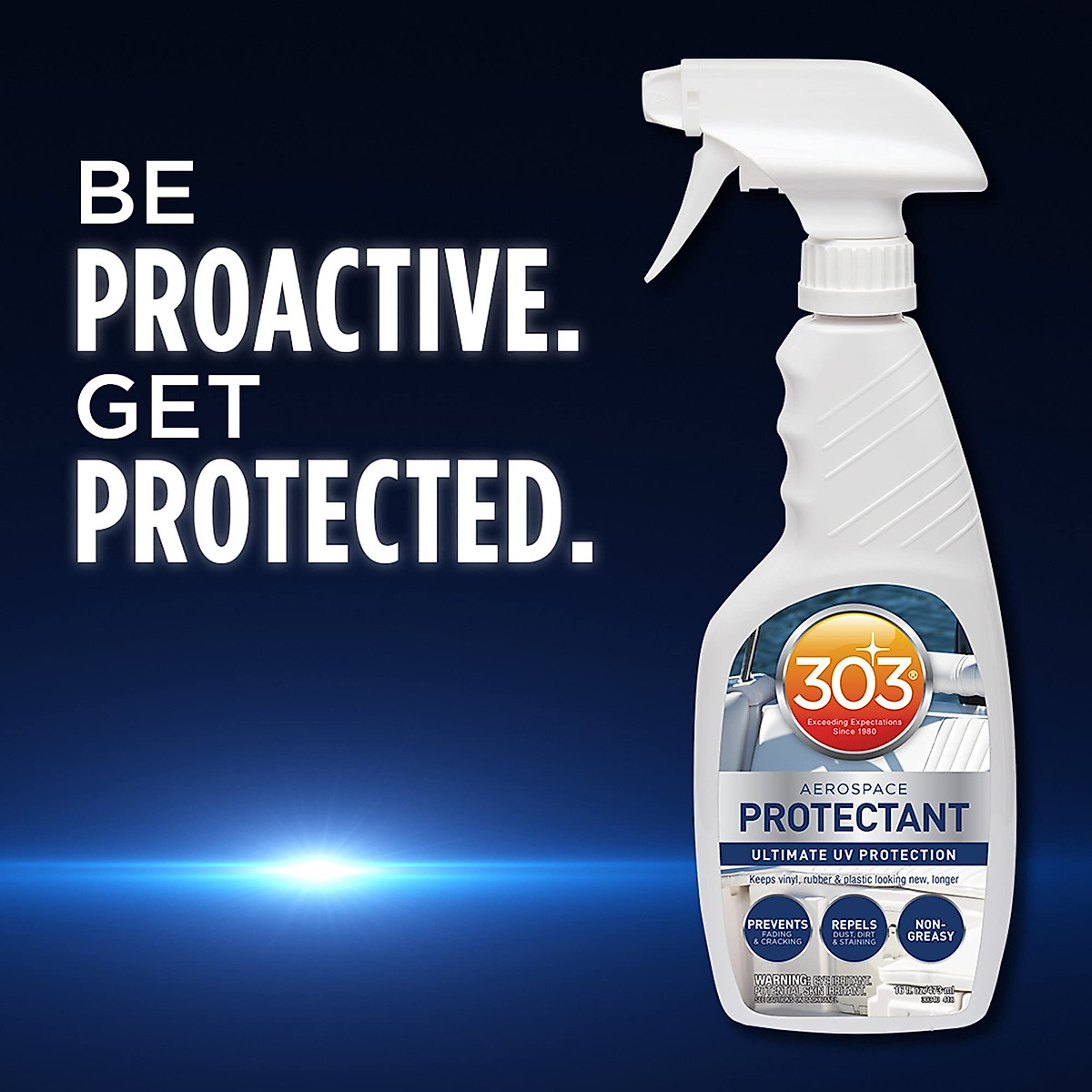 303 Marine Aerospace Protectant - Provides Superior UV Protection, Repels Dust, Dirt, and Staining, Dries To A Matte Finish, Restores & Maintains, 16oz (30340CSR) Packaging May Vary