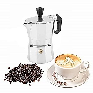 30mL 1 Cup Aluminum Italian Type Moka Pot Espresso Coffee Maker Stove Home Office Use on Gas or Electric Stove