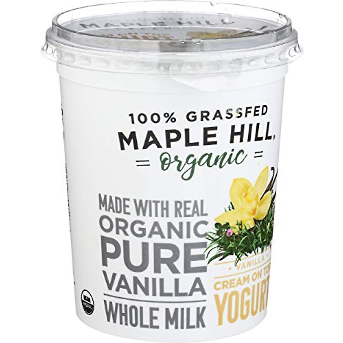 Maple Hill Creamery Yogurt Vanilla 100%Gr sugar freed, 32 oz