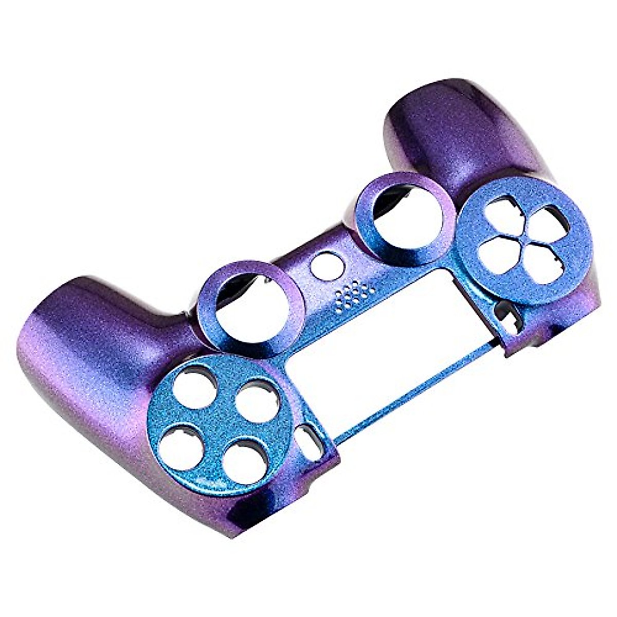 eXtremeRate Unique Design Chameleon Purple Blue Glossy Front Housing Shell Replacement Faceplate Compatible with ps4 Controller JDM-001 JDM-011 JDM-020 - NOT A Controller