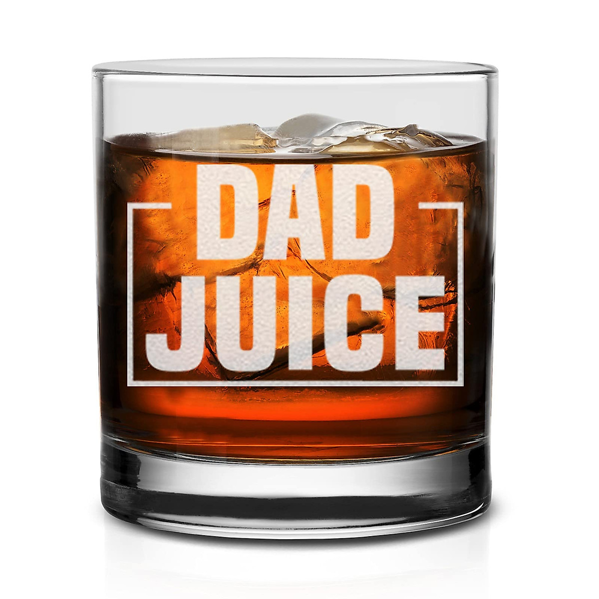 NeeNoNex Dad Juice Whiskey Glass - Funny Birthday Fathers Day Gift for Dad