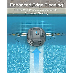 WYBOT Robotic Pool Cleaner with 2.5H Fast Charging, Cycle Cleaning, Ideal for Flat-Bottomed Pools