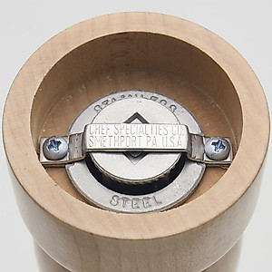 Chef Specialties 6 Inch Salem Pepper Mill - Natural - Made in USA