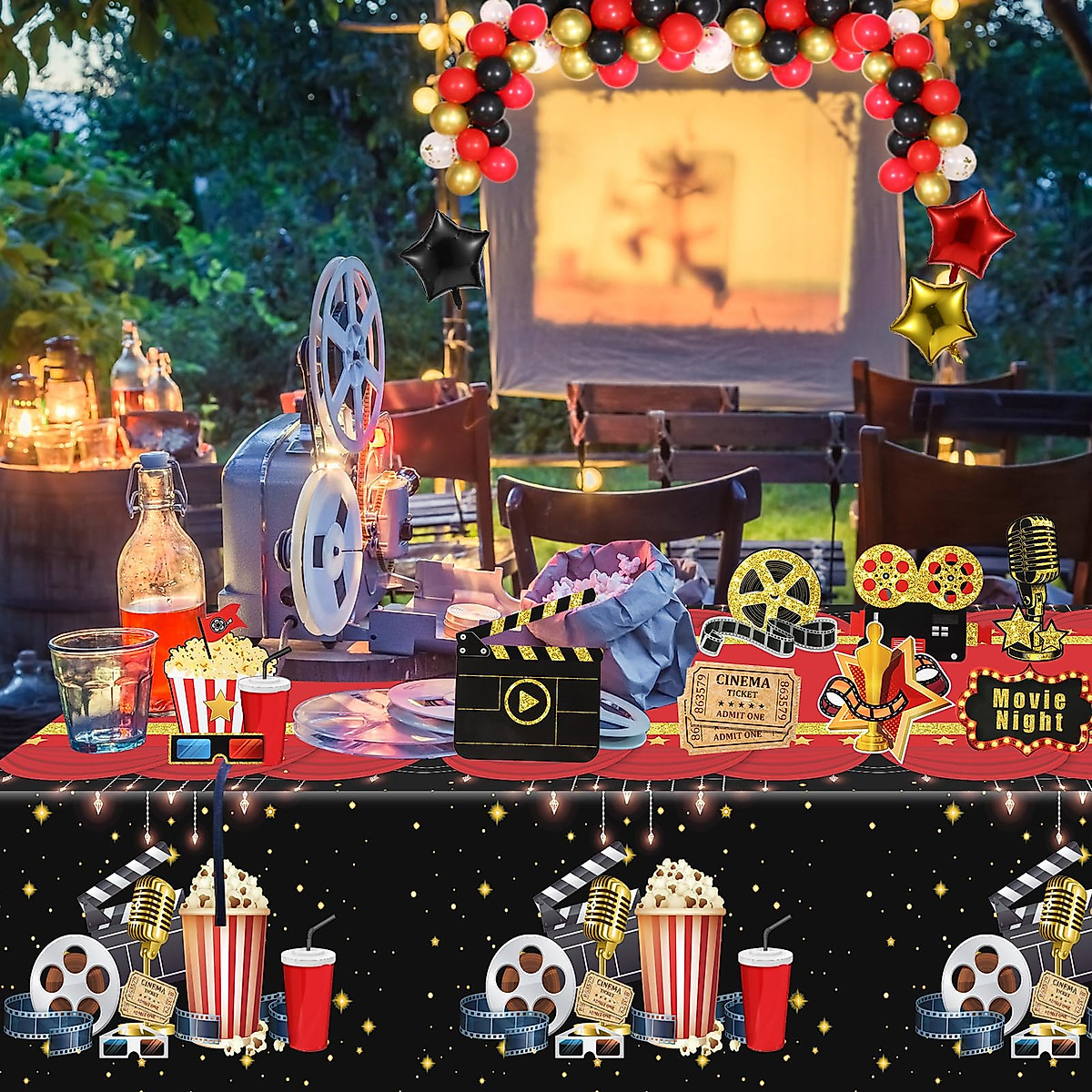 Movie Night Party Decorations Kit - Complete 99 Pc Film Theme Set