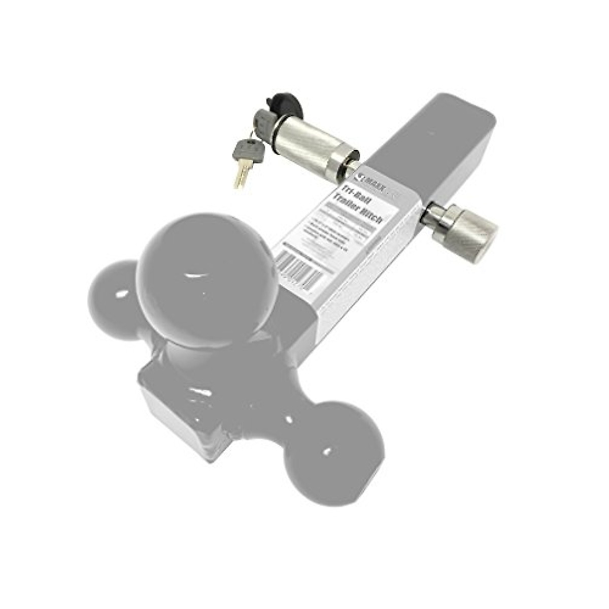 MaxxHaul 70050 Trailer Hitch Lock - Heavy Duty 5/8"- Hitch Locking Receiver Pin With 2 Keys, Chrome