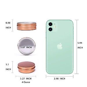 LIYAR 4oz Cans Tin Aluminum Metal Tin 24 Pack Metal Container Jars Aluminum Round Tins with Screw Lids for Salve, Spices or Candies(Pastel Orange)