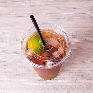 Karat C9035 5mm 9" Jumbo Straws Poly Wrapped - Black (Case of 2000)