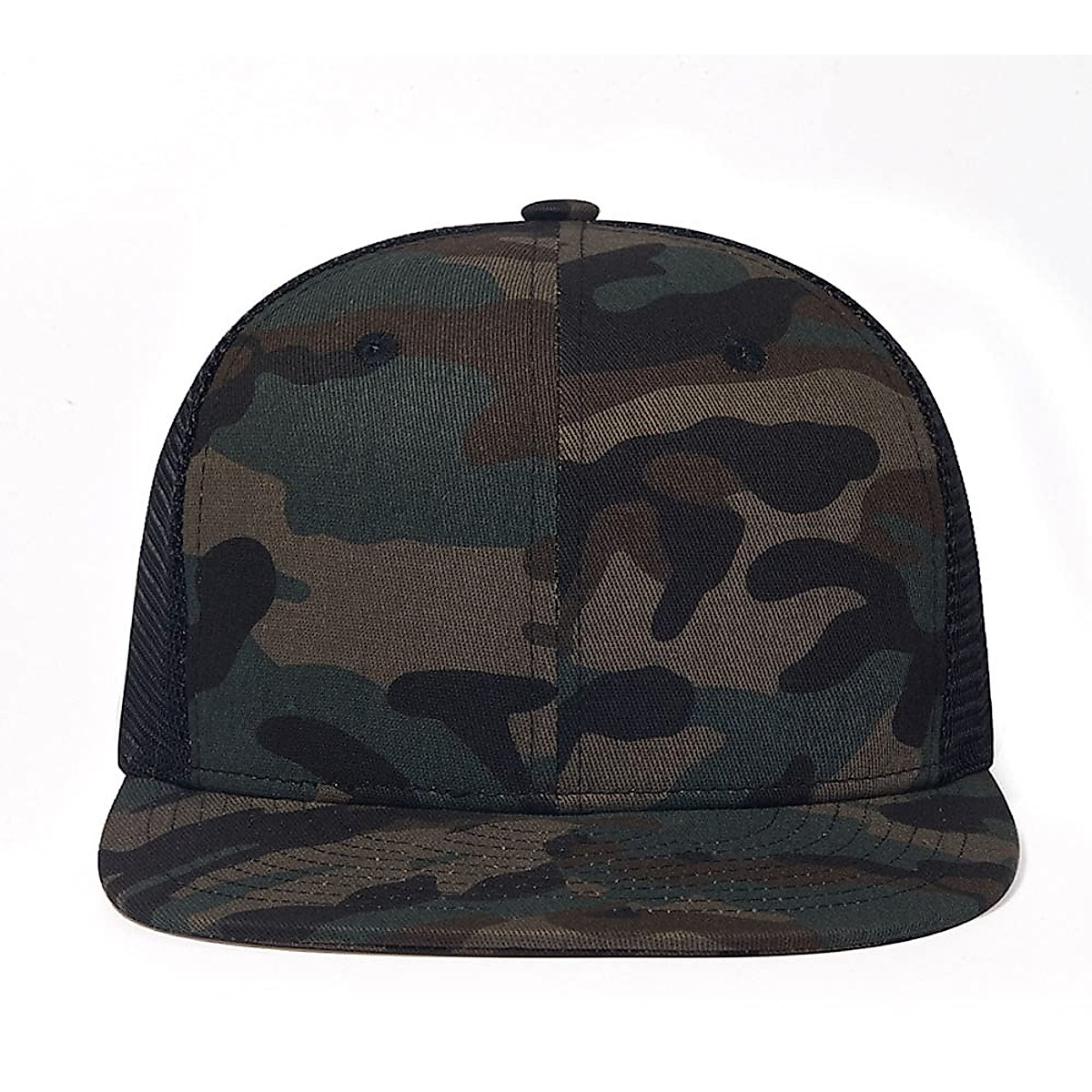 CNUSER Camouflage Trucker Hat Fashion Mesh Army Mens Women Flat Bill Snapback Hats - The Great Outdoors Adjustable Baseball Cap