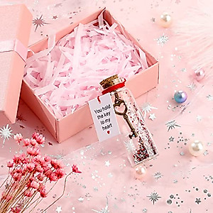 Zonon You Hold The Key to My Heart Romantic Wish Jar Love Message with Bottle Romantic Decoration for Boyfriend or Girlfriend Anniversary Romantic Gift Christmas Valentine's Day Gift for Her Him