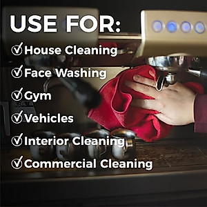 The Rag Company - All-Purpose Microfiber Terry Cleaning Towels - Commercial Grade, Highly Absorbent, Lint-Free, Streak-Free, Kitchens, Bathrooms, Offices, 300gsm, 12in x 12in, Green (12-Pack)