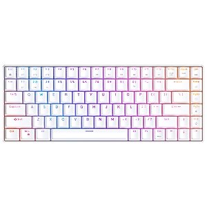 CIY TES84 Hot-Swappable Mechanical Keyboard with CNC Aluminum Case, RGB Wireless/Wired Gaming Keyboard, Double Shot Keycaps,2000mAh Battery (Gateron Yellow, White) (84Keys)