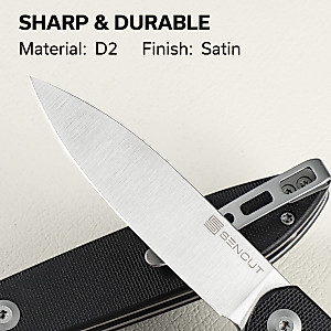 SENCUT Bocll II Pocket Knife Folding Knife for EDC, Liner Lock Small Knife with G10 Handle, Design by Brad Zinker, 2.96'' Blade for Indoor Outdoor Gifts S22019-1