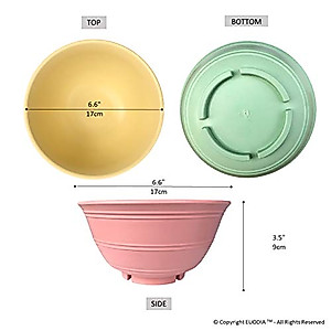 30 Oz Bamboo Fiber Plastic Deep Bowls for Cereal, Soup, Rice, Salad, Snack / Pop Corn, Dessert & Noodle (Set of 5)-Dishwasher & Microwave Safe-Unbreakable Reusable Lightweight Eco Friendly & BPA Free