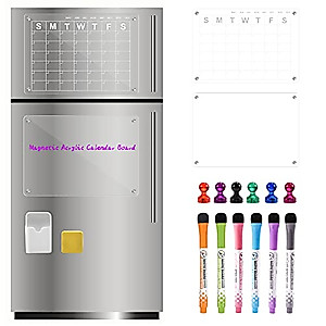 Lunies Magnetic Dry Erase Calendar Board for Fridge