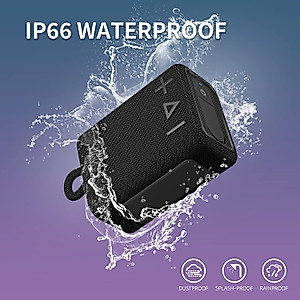 ROYQUEEN Mini Waterproof Bluetooth Speaker, Small Portable Bluetooth Speakers Wireless with TWS, Rich Bass HD Stereo Sound for Home, Beach, Shower, Outdoor Travel 20H Playtime(Red)
