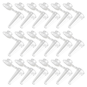 Bettomshin 1000Pcs 0.1ml Conical Centrifuge Tubes, with Snap Cap, Transparent Mini Plastic Microcentrifuge Test Tubes Storage Containers for Beads Specimen Sample Lab