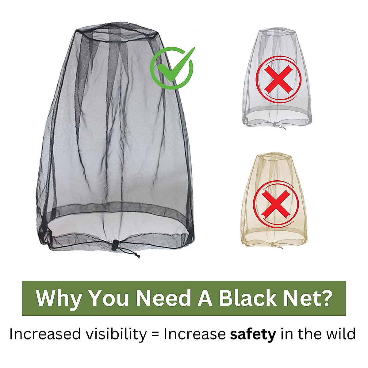 CAMOLAND Sun Hat with Removable Mesh Head Net Safari Hat Outdoor UV Protection